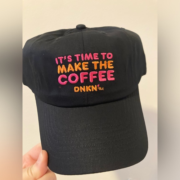 Dunkin Donuts | Accessories | Dunkin Donuts Dunking New Black Hat Cap ...